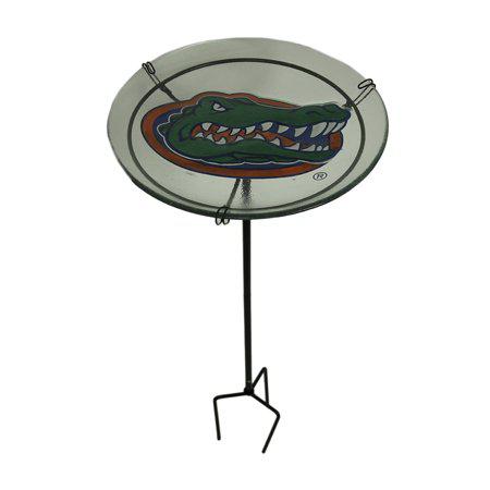 NCAA University of Florida Gators Glass Birdbath Garden Stake ...